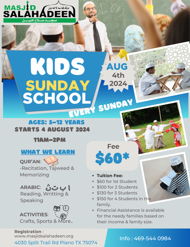 Sunday School – Masjid Salahadeen